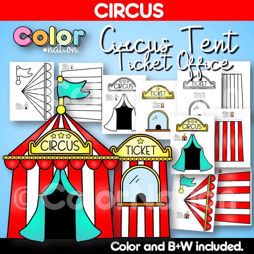 Circus Tent Ticket Office Craft Bulletin Board Carnival Theme ...