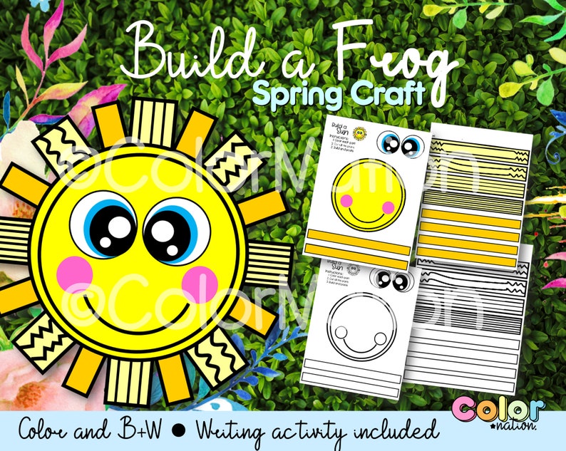 Build a Sun Printable Craft - Summer Coloring Pages - Spring Craft ...