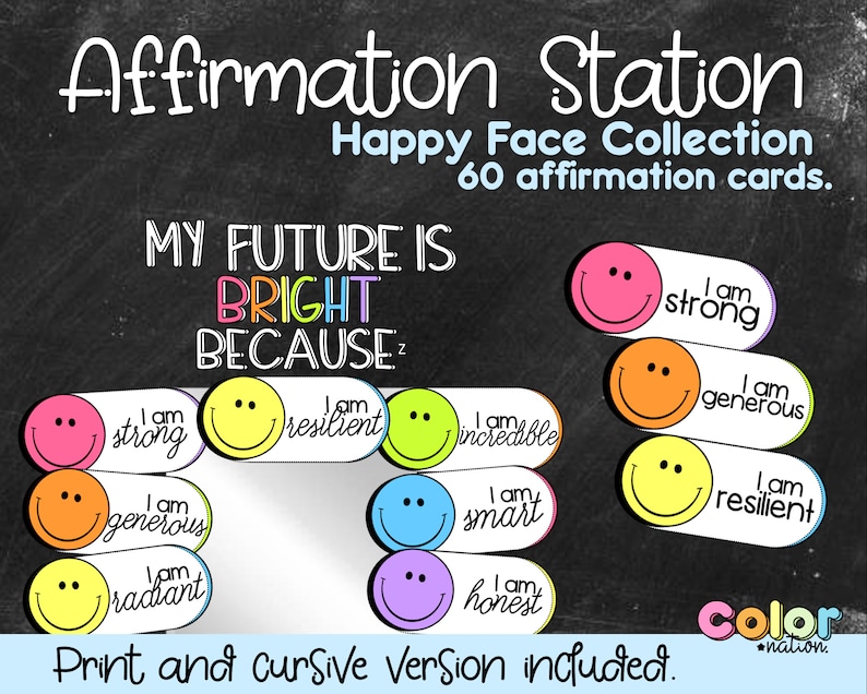 Affirmation Station Classroom Decor Positive Affirmations Mirror ...