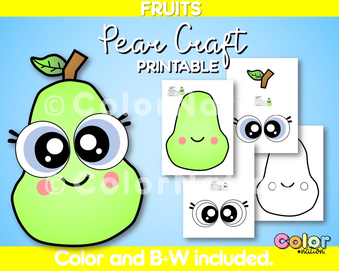 Pear Craft | Fruit Craft Activities | Food Groups | Summer Activities ...