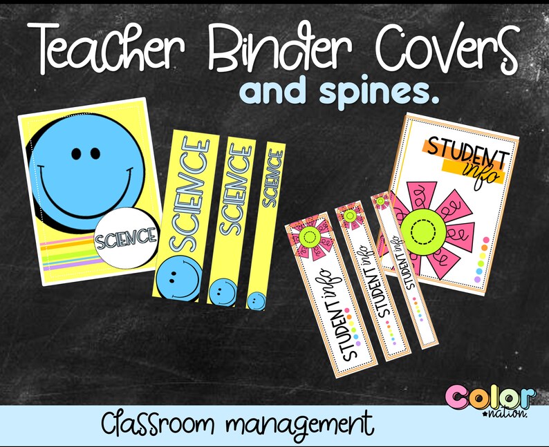 EDITABLE Teacher Binder Covers and Spines Classroom Management Teacher ...