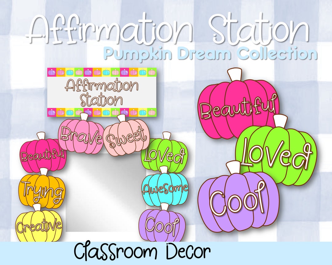 Affirmation Station Classroom Decor | Positive Affirmations Mirror ...