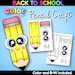 Back to School Pencil Craft Kindergarten Bulletin Board Activity Door ...