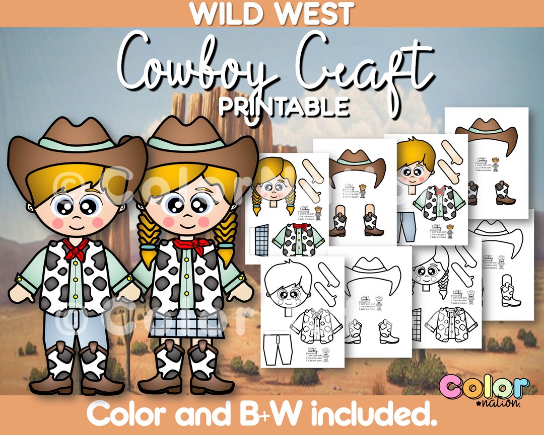 Cowboy and Cowgirl Craft | Wild West Activities | Western Craft | Rodeo ...