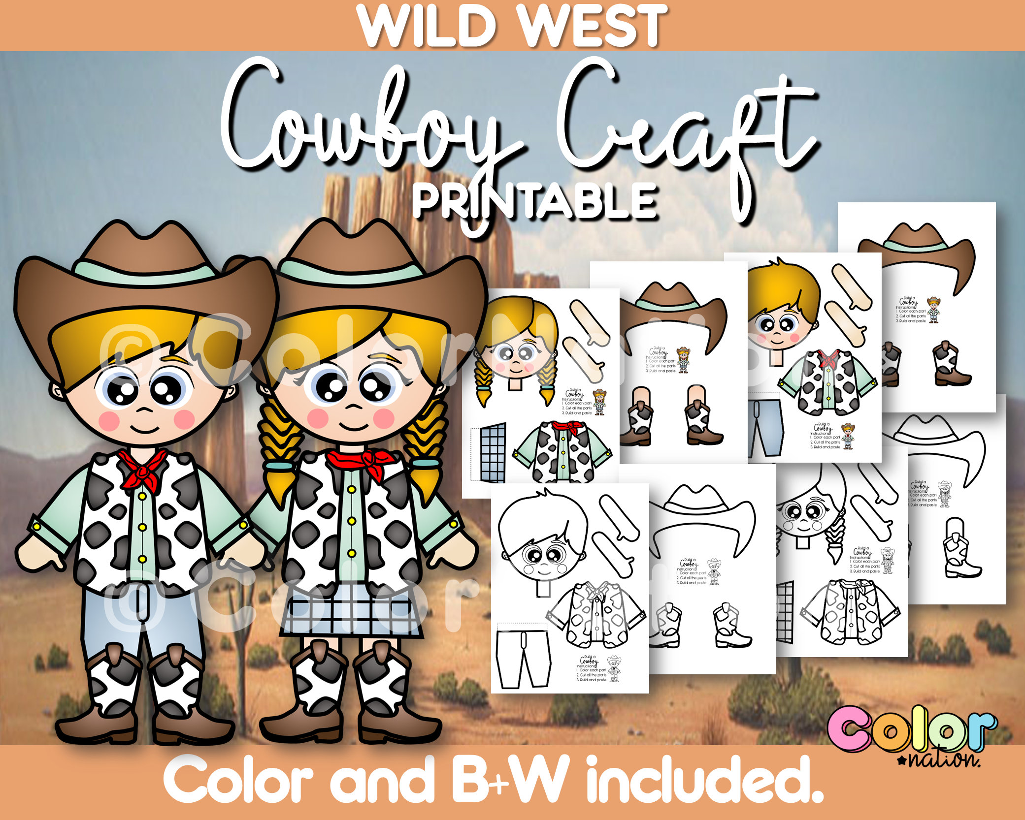 Cowboy and Cowgirl Craft | Wild West Activities | Western Craft | Rodeo ...