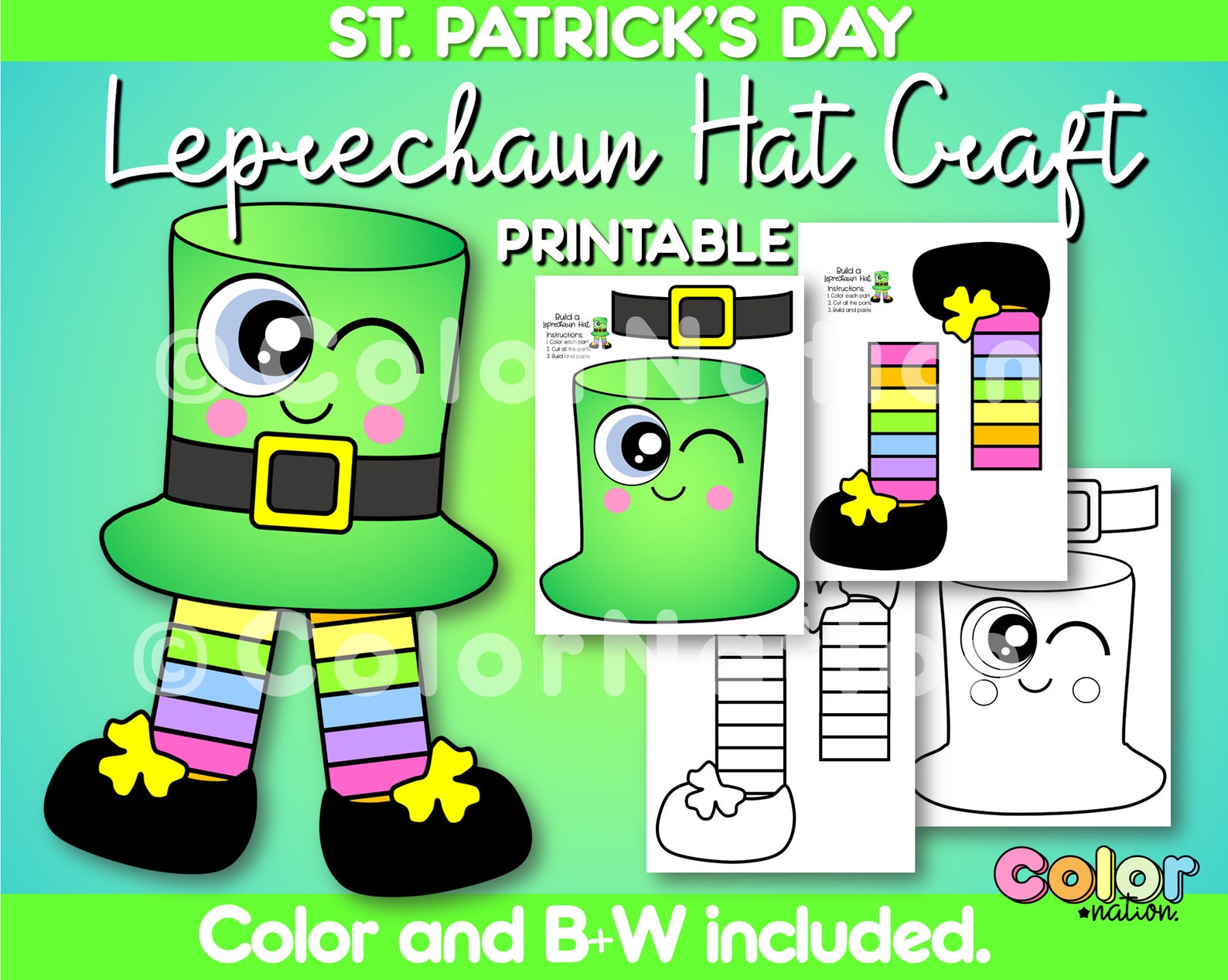 Trapped Leprechaun Craft St. Patrick's Day Activities, Leprechaun Hat ...