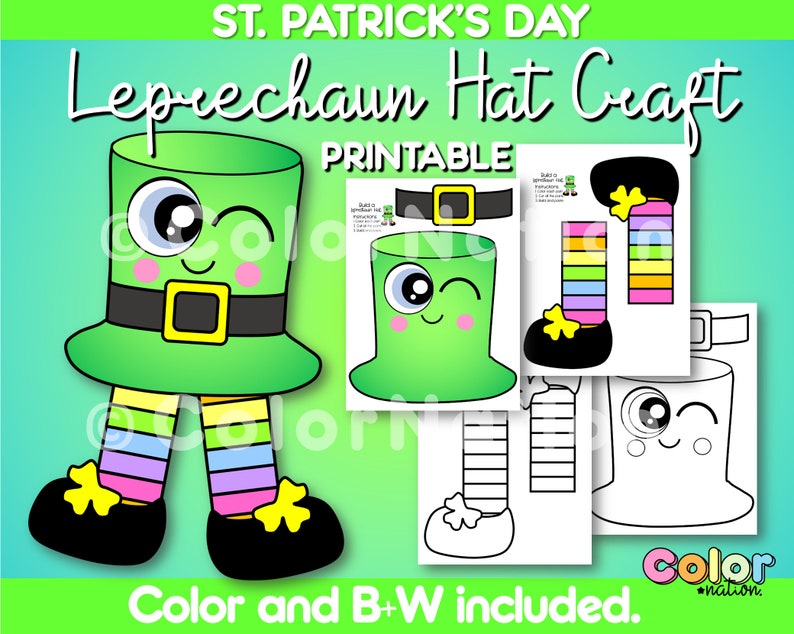 Trapped Leprechaun Craft St. Patrick's Day Activities, Leprechaun Hat ...