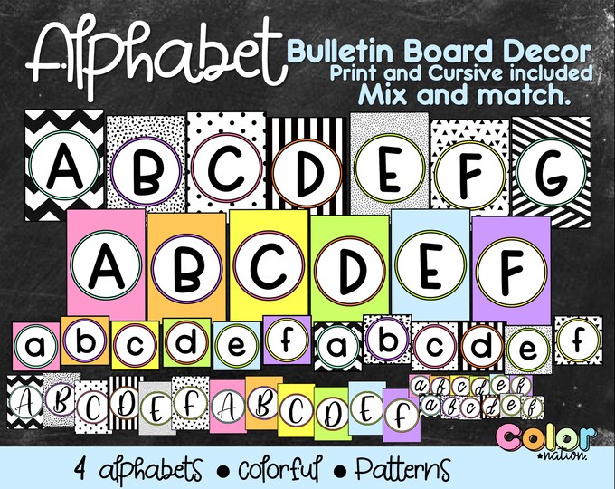 Printable Alphabet Posters Classroom Decor Alphabet Flash Cards ...