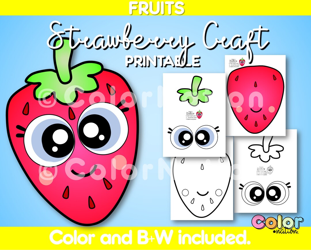 Strawberry Craft | Fruits Activities | Food Groups | Summer Activities ...