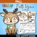 Fall Crafts Bundle Fox Deer Raccoon Autumn Kindergarten Bulletin Board ...