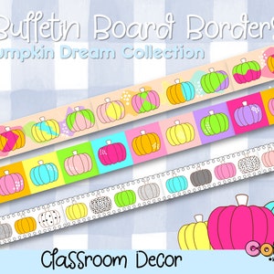 Printable Fall Classroom Borders, Halloween Bulletin Board Borders ...
