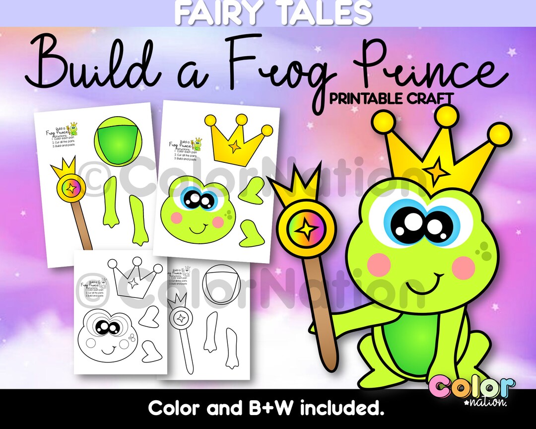 Build a Prince Frog Craft - Fairy Tale Activities - Storytelling Craft ...