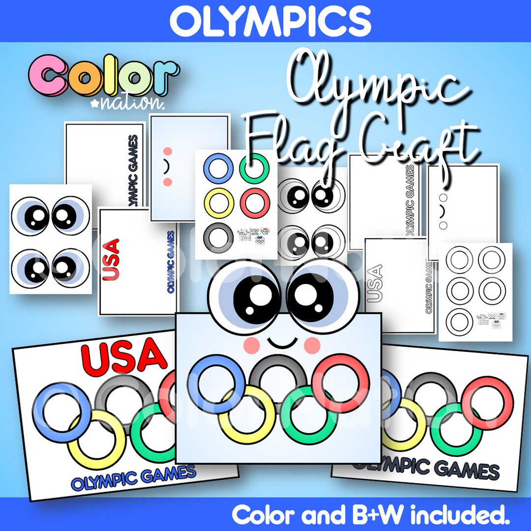 Summer Olympics Paris 2024 Olympic Flag Craft Bulletin Board Olympic ...