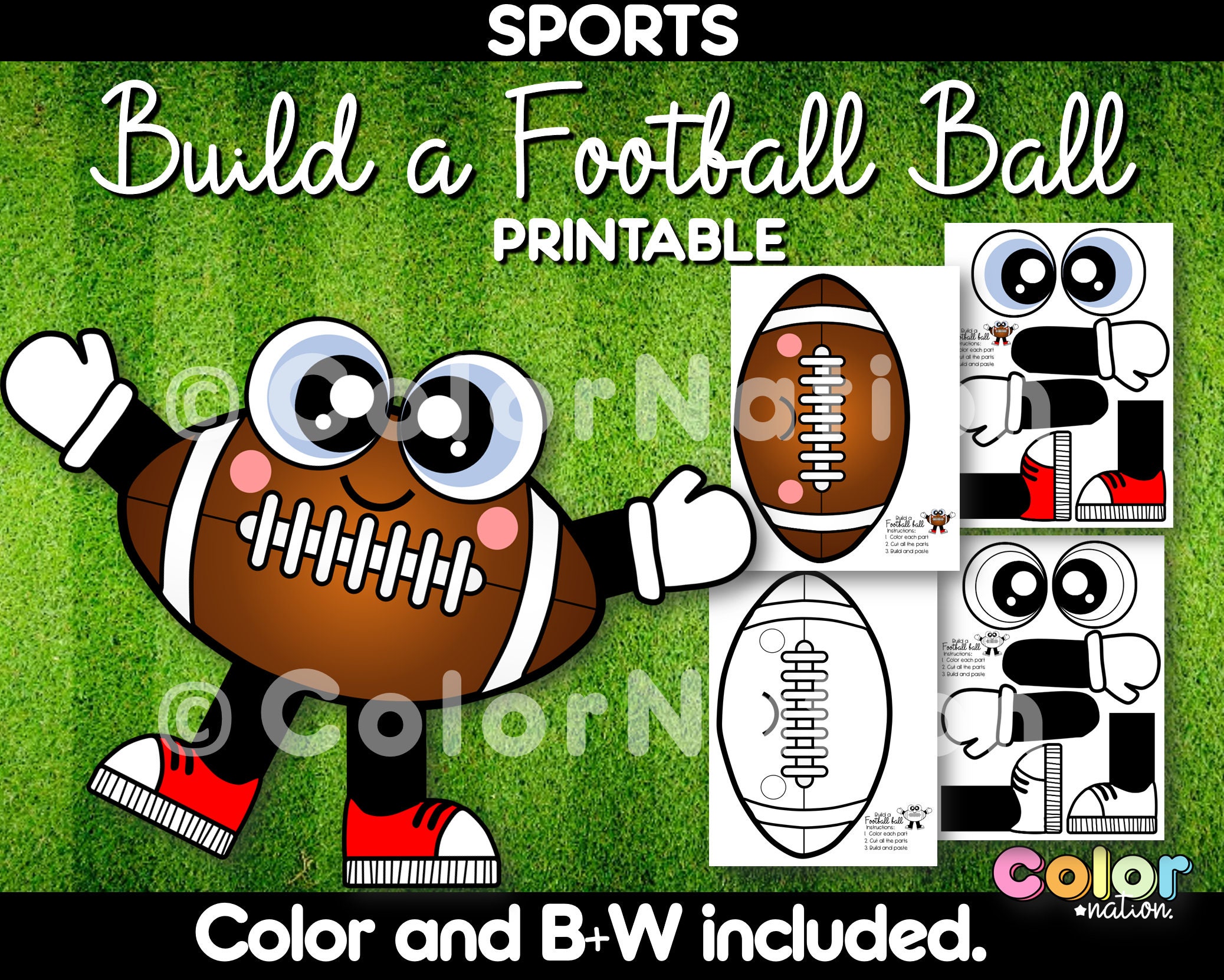 Football Ball Activities | Sports Craft | Super Bowl 2024 Activities ...