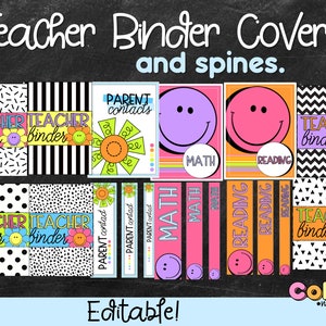 EDITABLE Teacher Binder Covers and Spines | Classroom Management ...