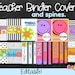 EDITABLE Teacher Binder Covers and Spines | Classroom Management ...