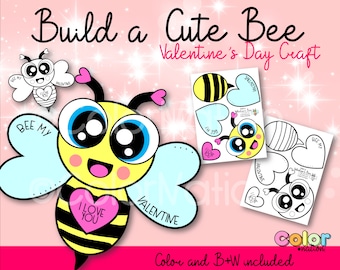 Build a Cute Valentine's Day Whale Printable Craft - February Coloring ...