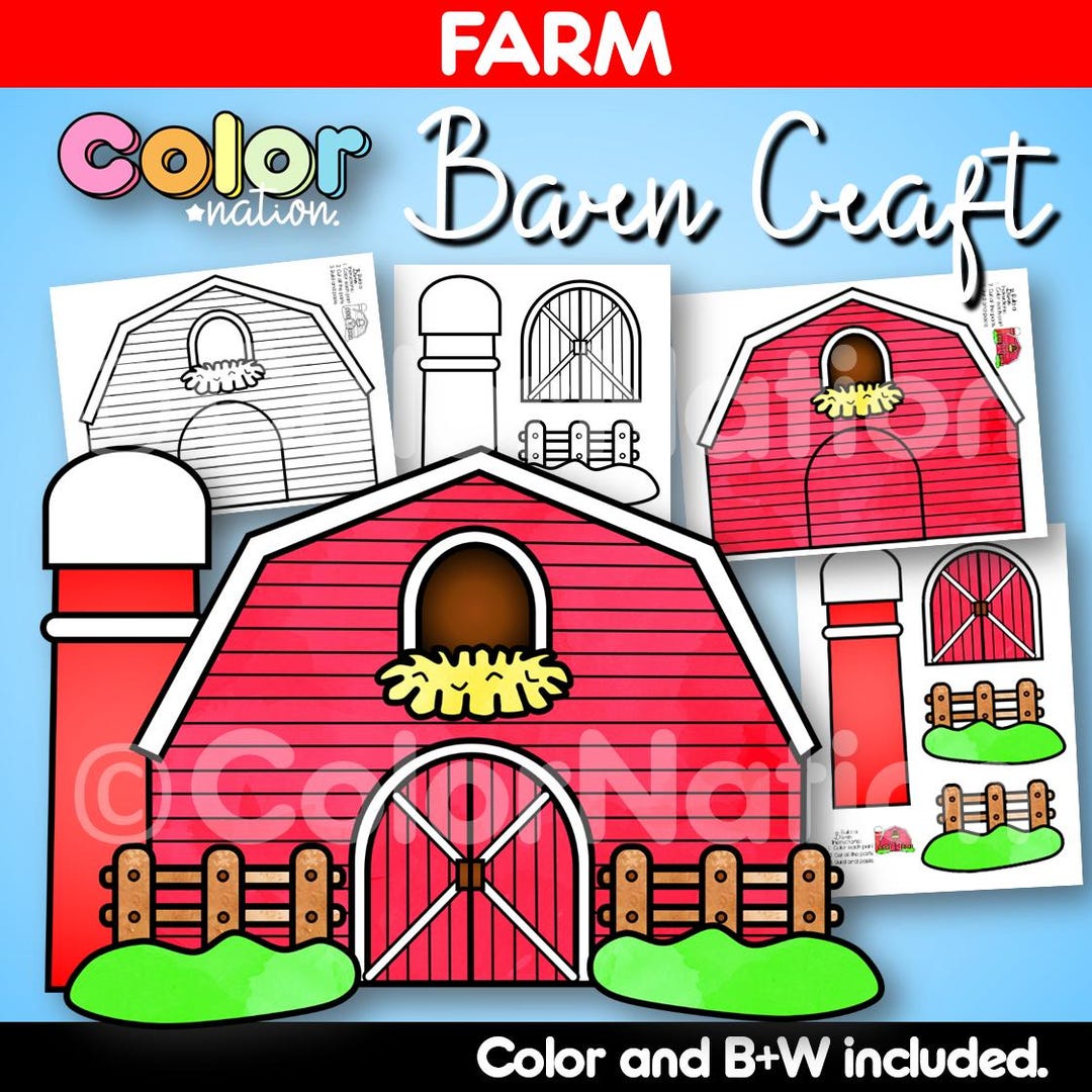 Barn Craft Farm Theme Bulletin Board Kindergarten Activity - Etsy
