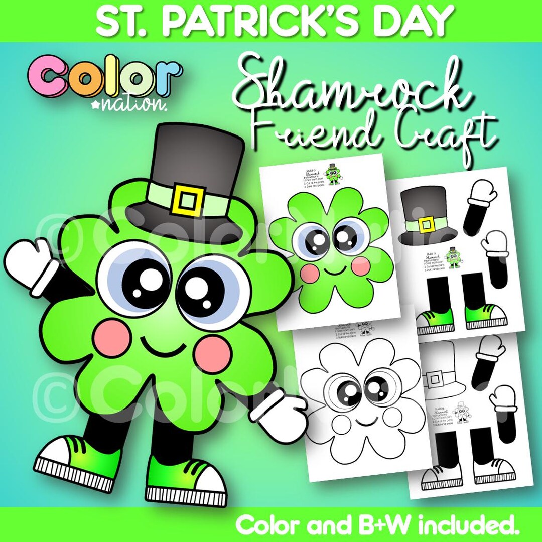 St. Patrick's Day Craft | Shamrock Craft March Bulletin Board ...