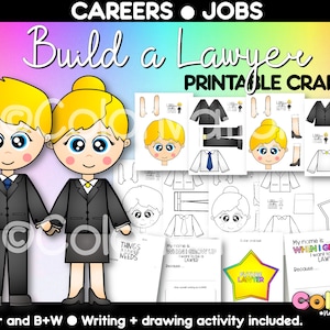 Build a Lawyer Craft - Career Day Activities - Community Helpers - Jobs ...