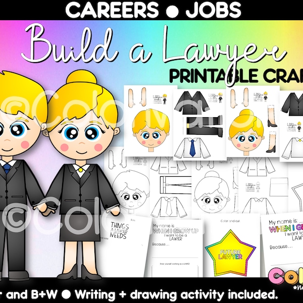 Build a Chef Printable Craft Career Day Activities Community Helpers ...