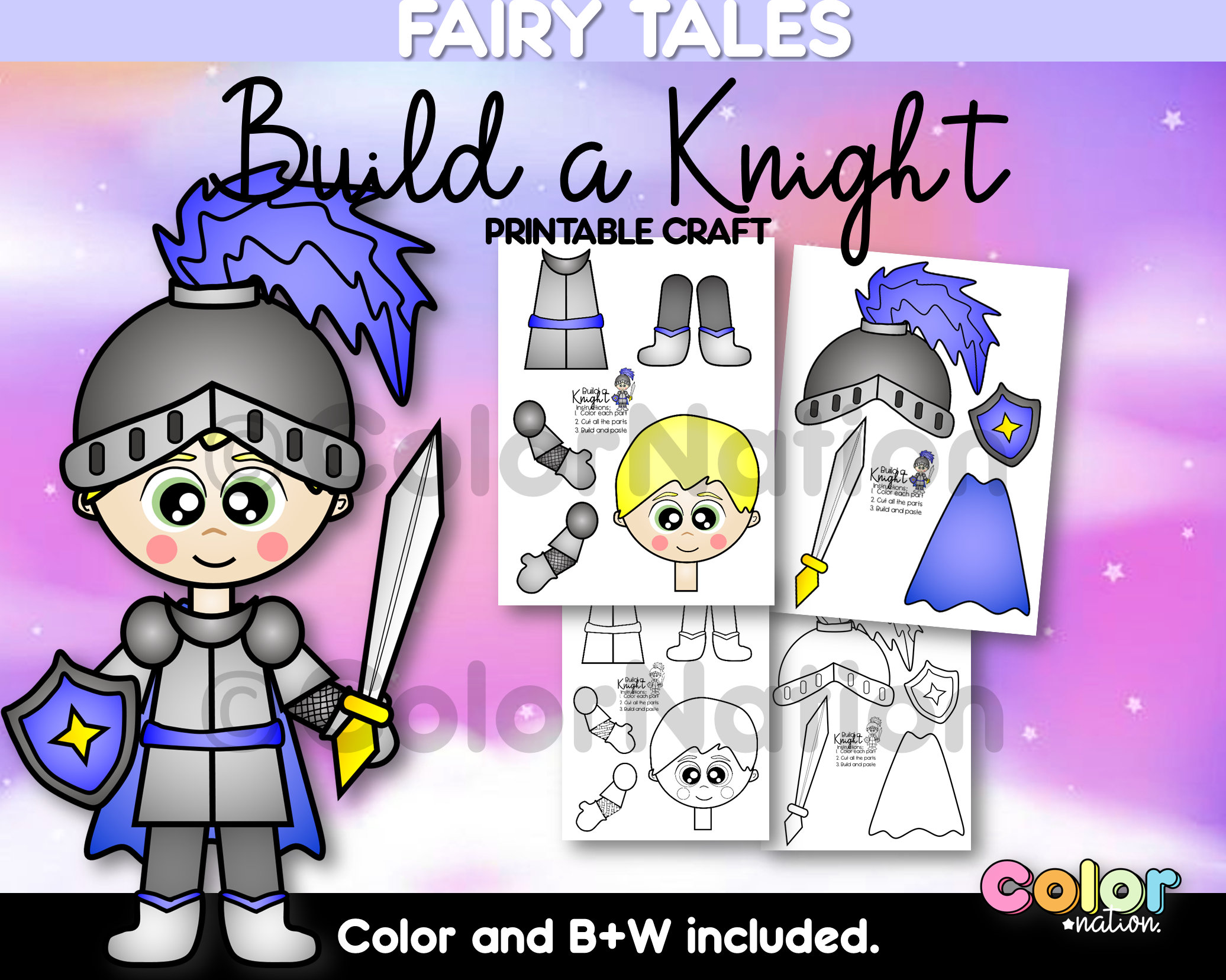 Build a Knight Craft - Fairy Tale Activities - Storytelling Craft ...