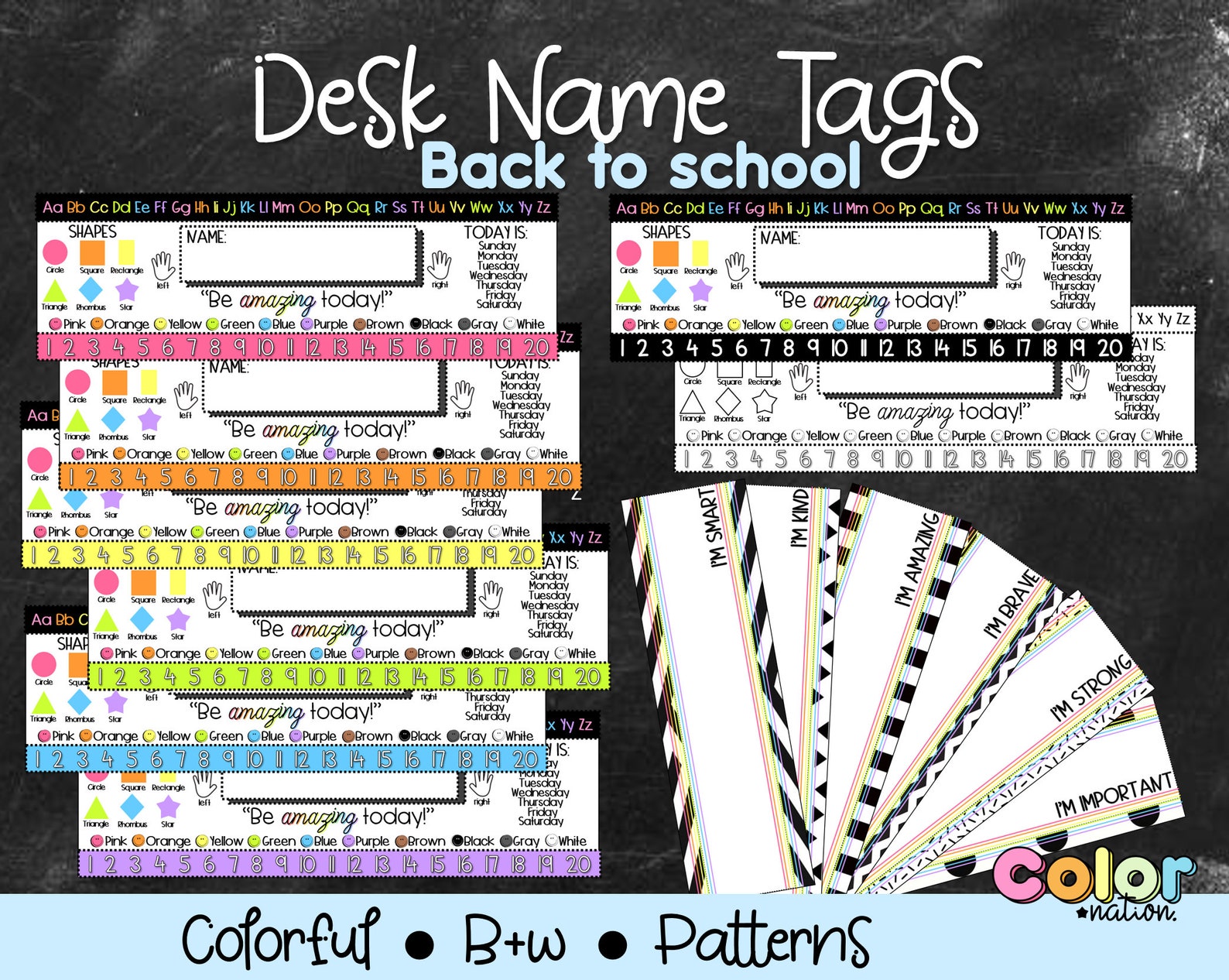 EDITABLE Desk Name Tags | Student Desk Plate | Classroom Labels | Back ...