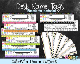 Classroom Name Tags Template Watercolor | Editable | Printable ...