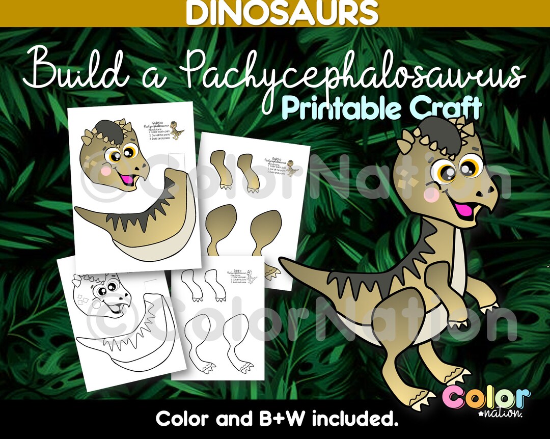 Build a Pachycephalosaurus Craft - Dinosaur Craft - Prehistoric ...