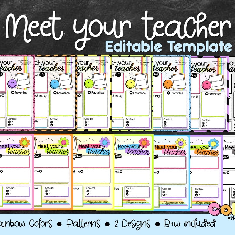 Meet the Teacher Template - Etsy