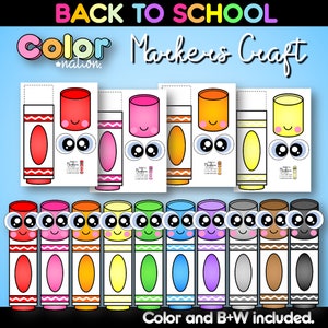 Back to School Crafts Bundle Kindergarten Bulletin Board Writing ...