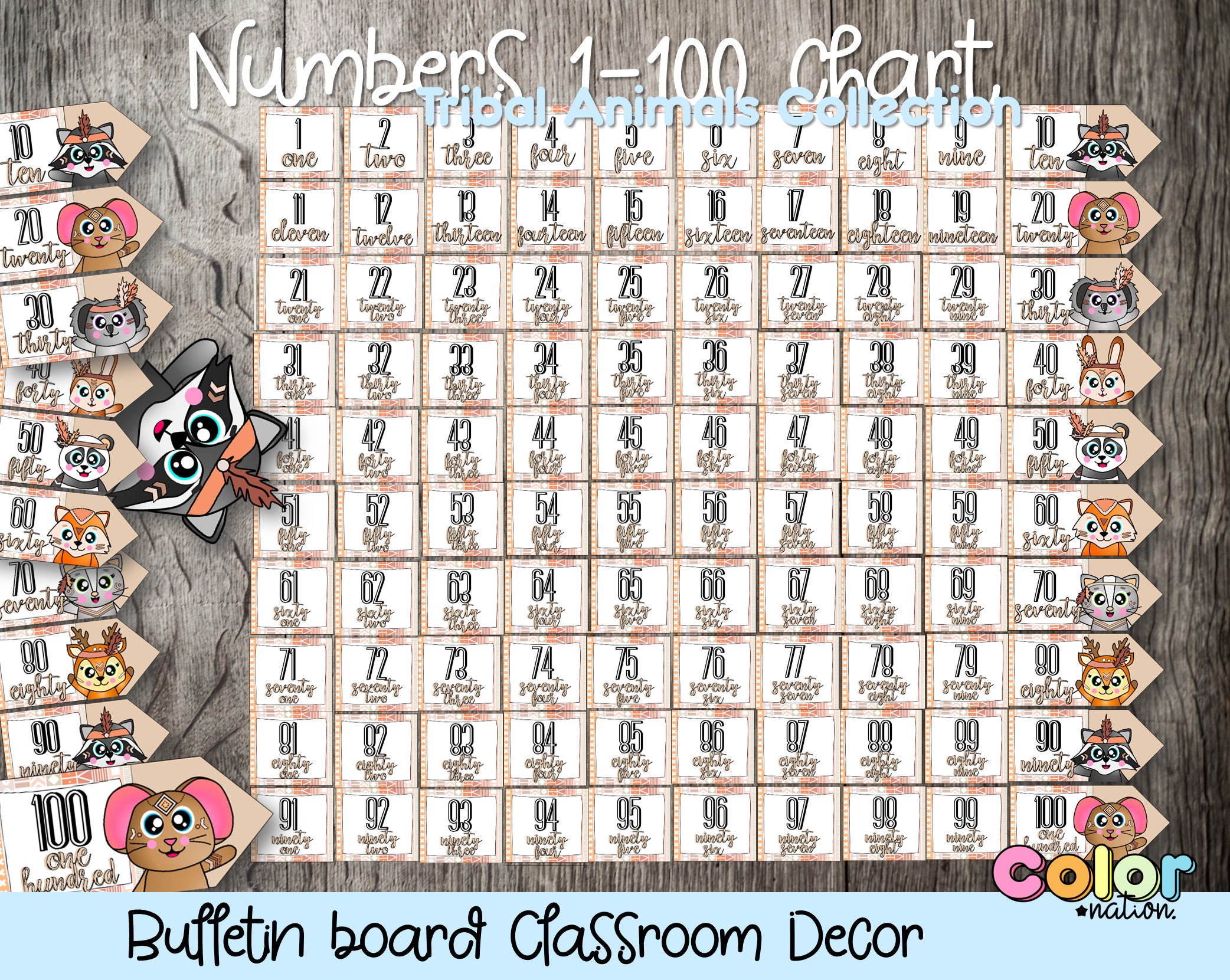 Numbers 1-100 Chart | Number Flash Cards | Number Display - Back to ...