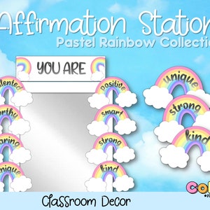 Affirmation Station Classroom Decor | Positive Affirmations Mirror ...