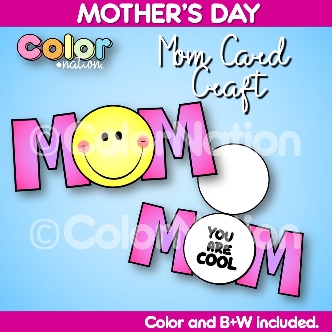 Mother's Day Craft - Mom Card Writing Activities Preschool Gift for Mom ...
