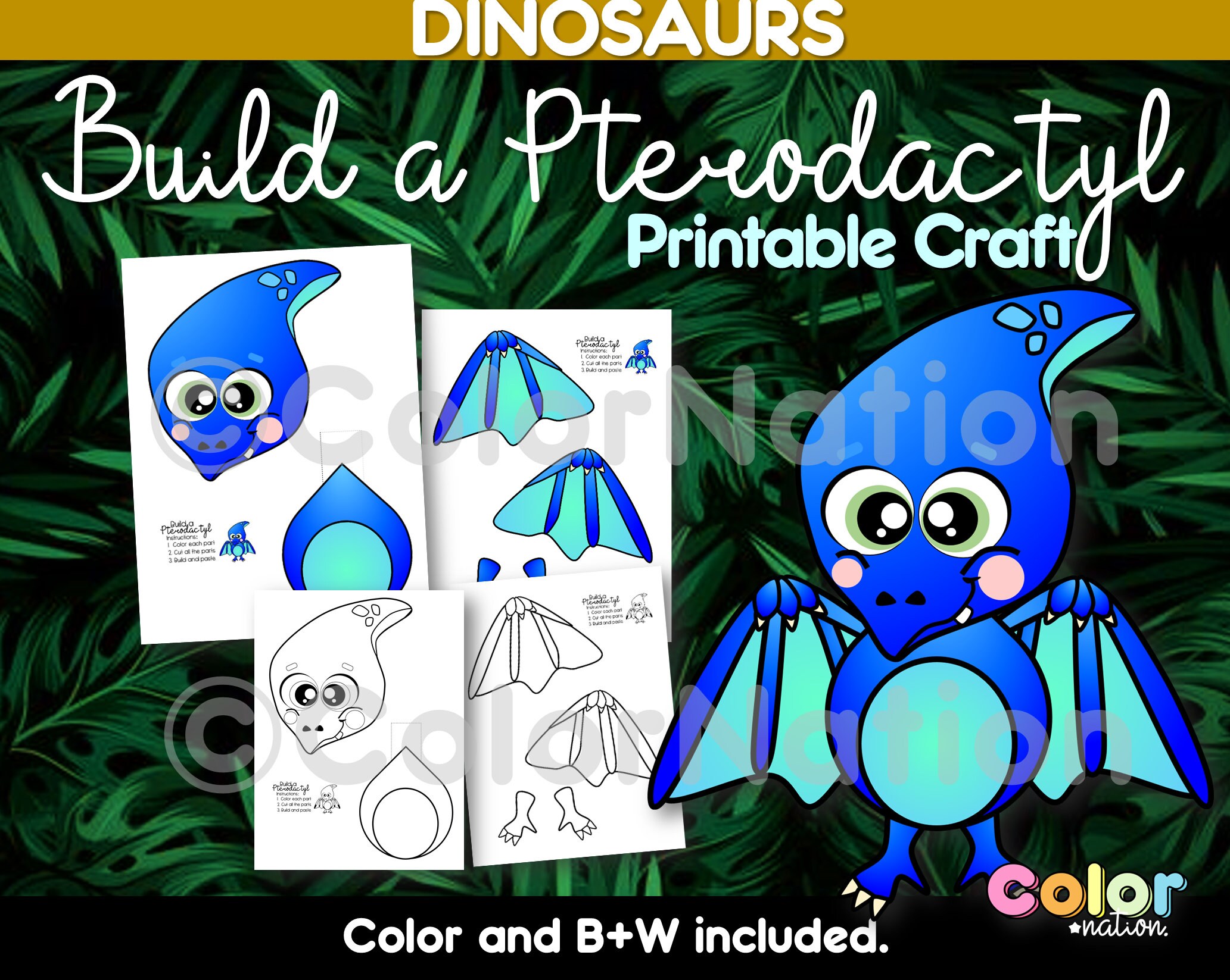 Build a Pterodactyl Craft - Dinosaur Craft - Prehistoric Activities ...