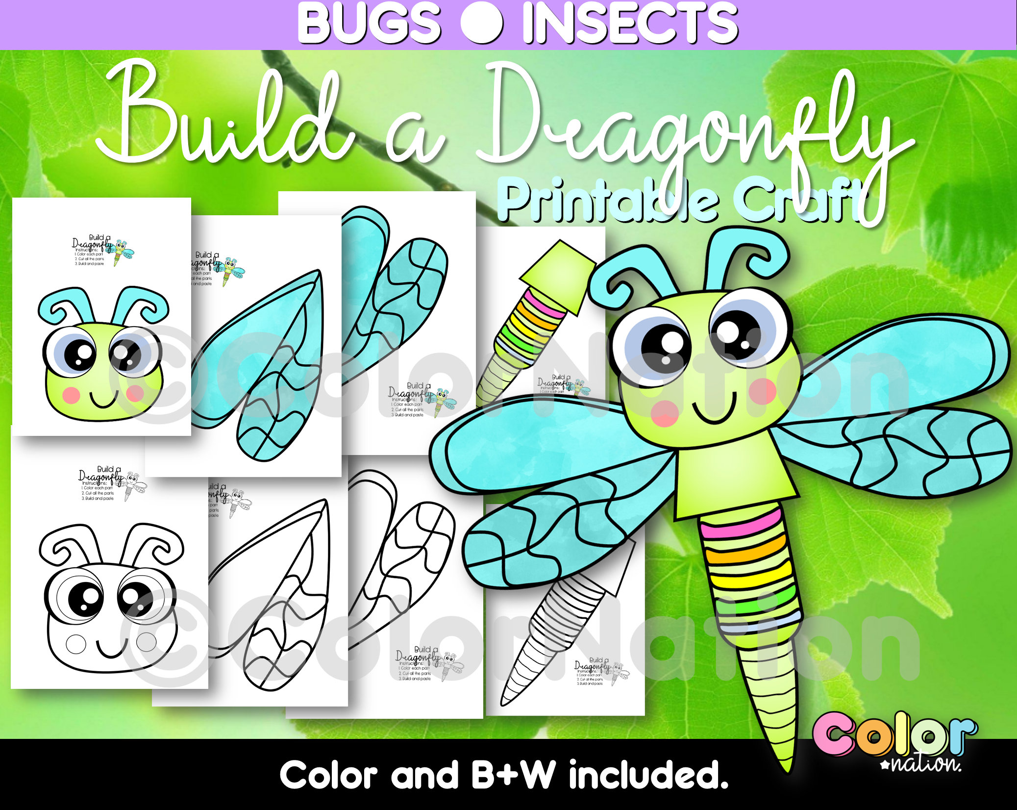Build a Dragonfly Craft - Bugs and Insects Activities - Spring Crafts ...