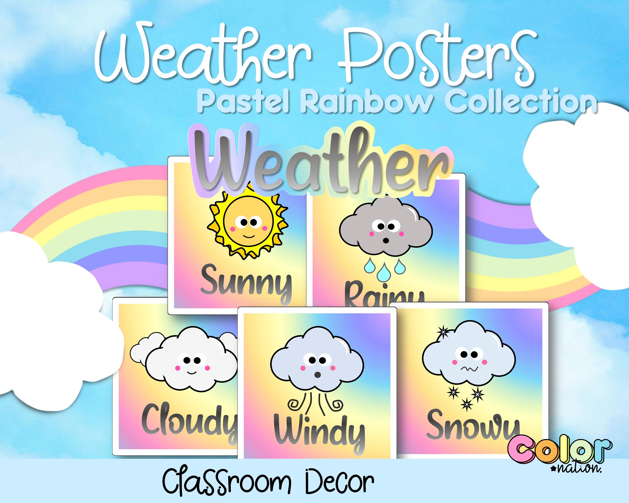 Weather Posters | Classroom Posters | Educational Posters | Preschool ...