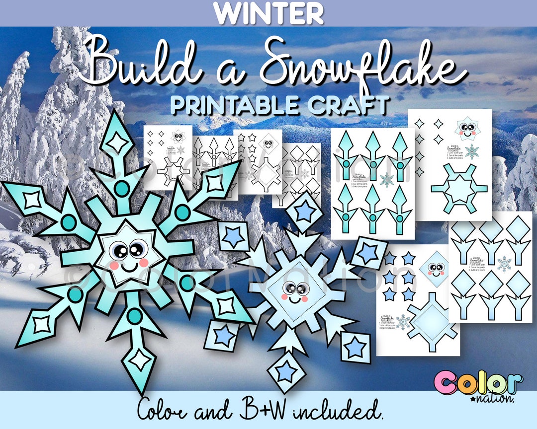 Build a Snowflake Craft - Winter Craft - Christmas Activity - Cold ...