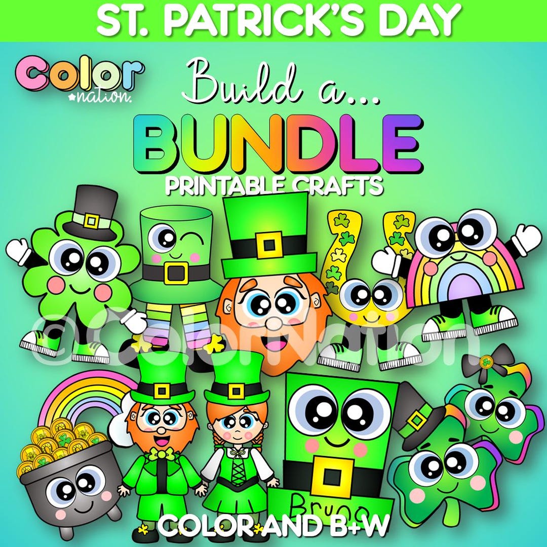 St. Patrick's Day Craft Bundle March Bulletin Board Activities ...