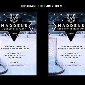 Editable Hockey Birthday Invitation: Sports Theme (digital Download) - Etsy
