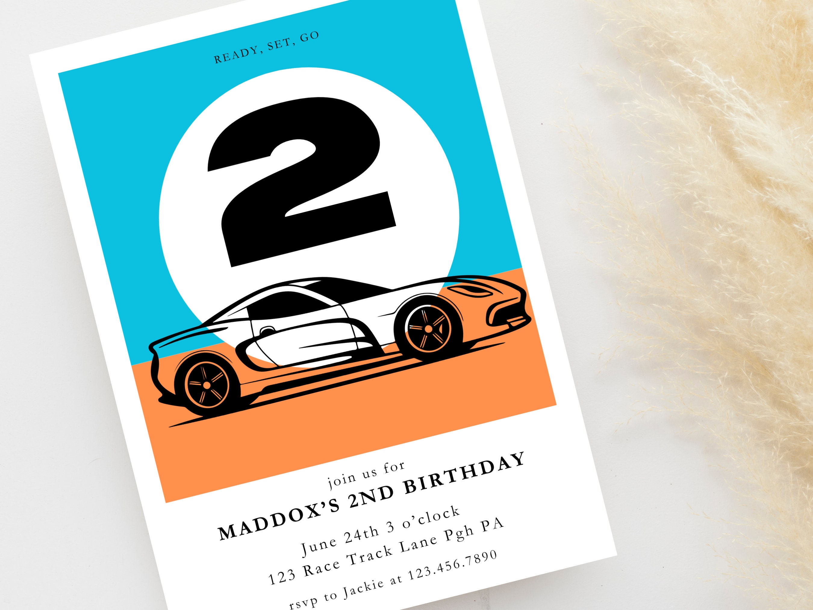 Editable Race Car Birthday Invitation, Racing Birthday Invite, Sports ...