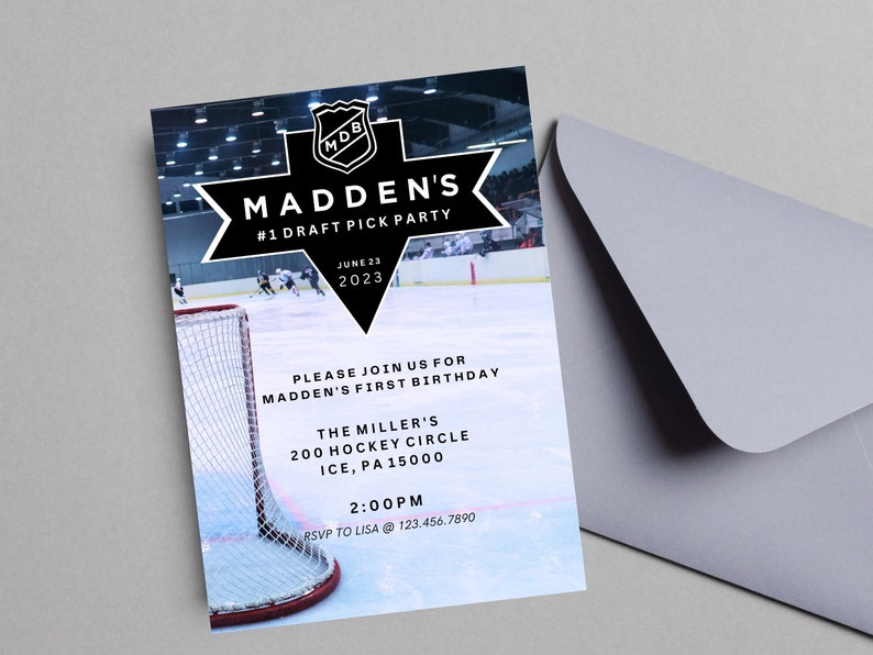 Editable Hockey Birthday Invitation: Sports Theme (digital Download) - Etsy