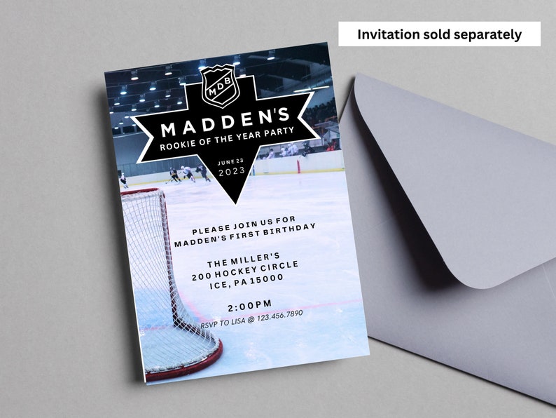 Hockey Birthday Welcome Sign – Editable Canva Template – Hockey Party ...