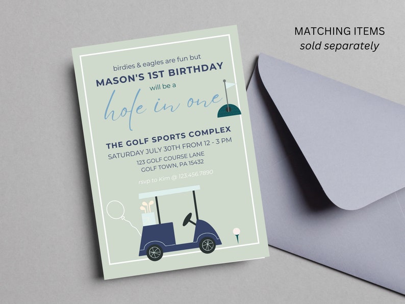 Golf Birthday Welcome Sign: Par-tee Party Decor (editable Canva ...