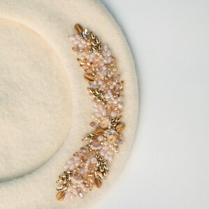 Wool French Beret, Wool Beret, Hand Embroidered 100% French Winter Hat ...