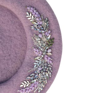 Wool French Beret, Wool Beret, Hand Embroidered 100% French Winter Hat ...