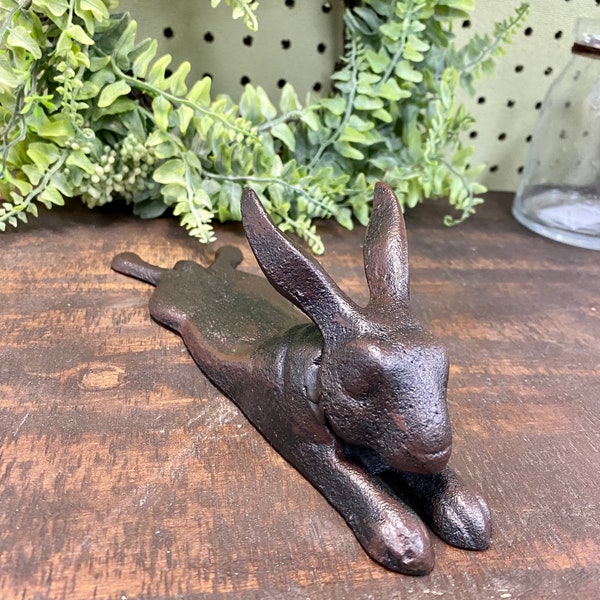 Rabbit Cast Iron Door Stops - Etsy