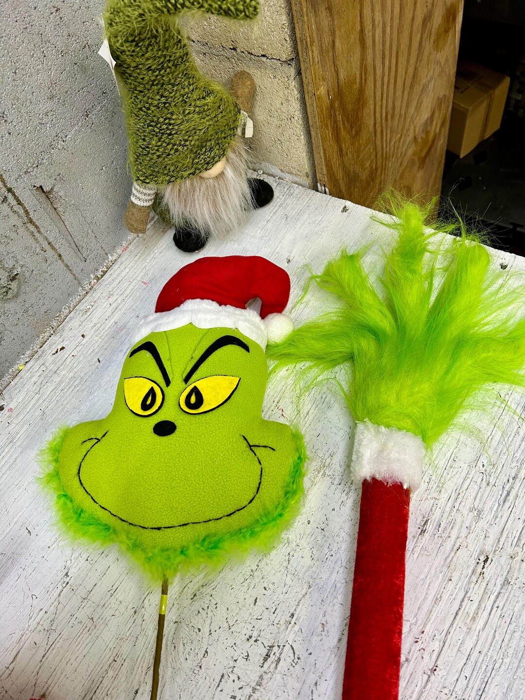 Grinch Theme Head and Arm Christmas Tree Decor - Etsy