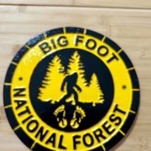 Bigfoot National Forest Cast Iron Sign 9 1/2 Inches Round - Etsy