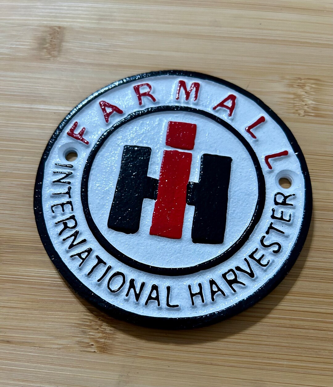 Farmall International Harvester Round Sign Cast Iron - Etsy